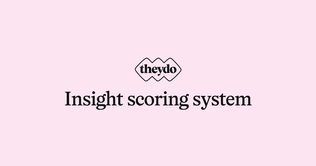 Insight scoring system